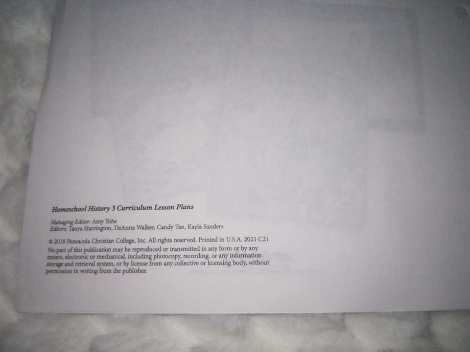 Abeka 3rd Grade History Our American Heritage Curriculum Lesson Plans ...