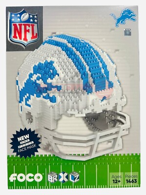 Detroit Lions FOCO NFL BRXLZ Team Helmet 3-D Construction Block Set! | eBay