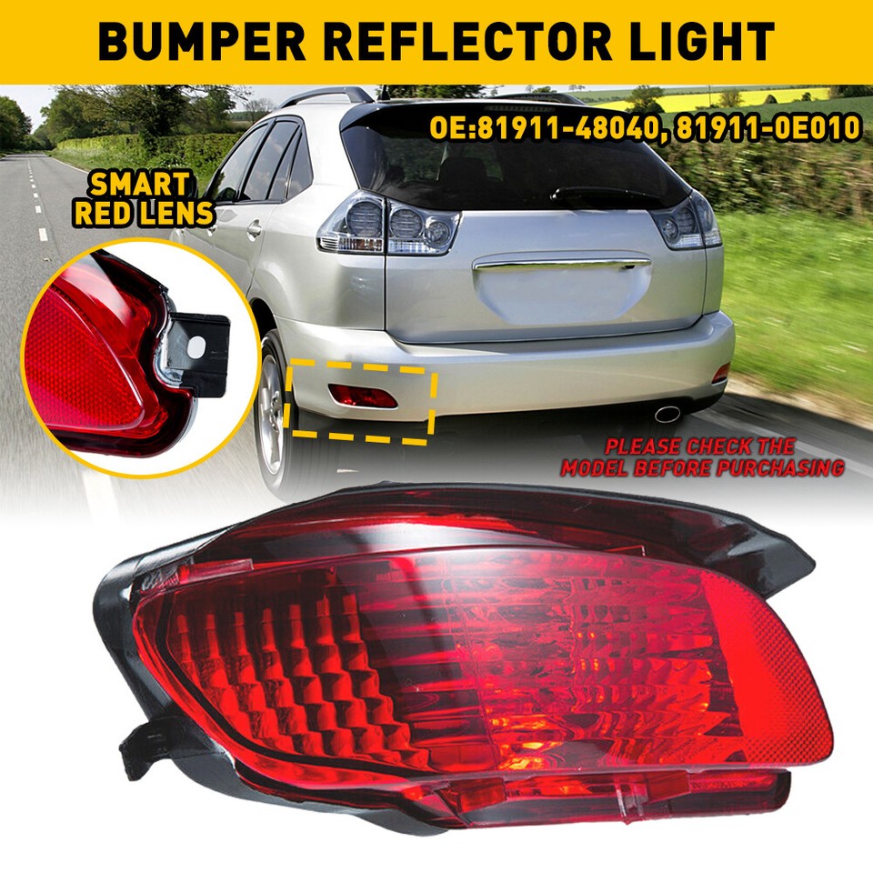 Rear Left Side Marker Bumper Light Red for 04-06 Lexus RX330 07-09 ...