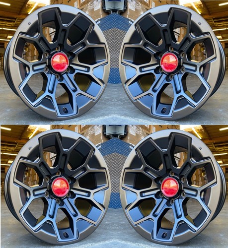 17x8 Wheels For Toyota 4Runner Tacoma FJ 17" 6x139.7 +5 Matte Black ...