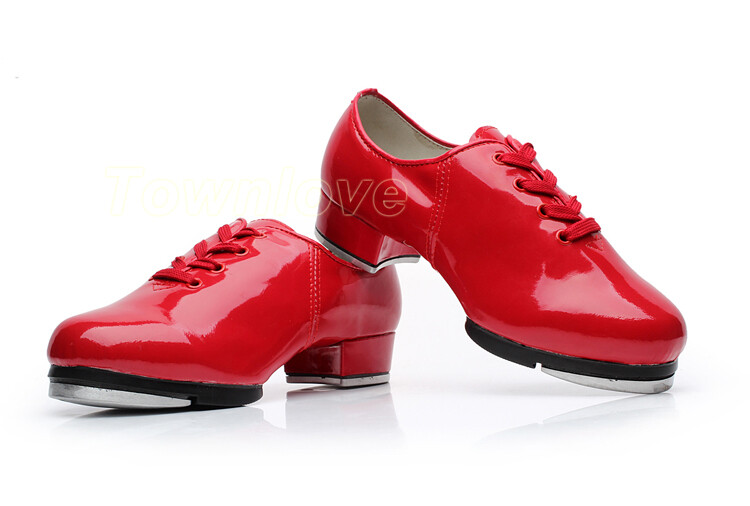 Unisex Tap Dance Shoes Women Men Jazz Step Dance Shoes Lace Up Clogging ...
