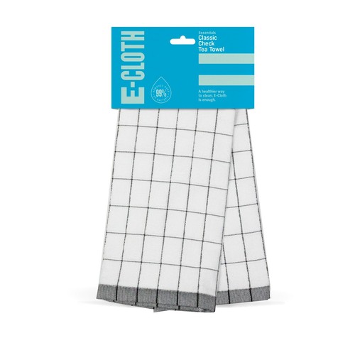 E-CLOTH Classique Carreaux Torchon Noir E-Towel Très Absorbant Qualité ...