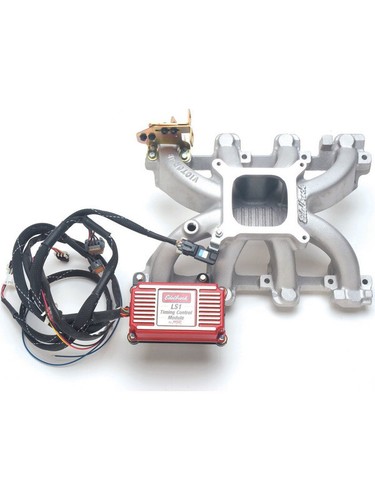 Edelbrock Intake Manifold Victor Jr. LS1 Single Plane Aluminium Square ...