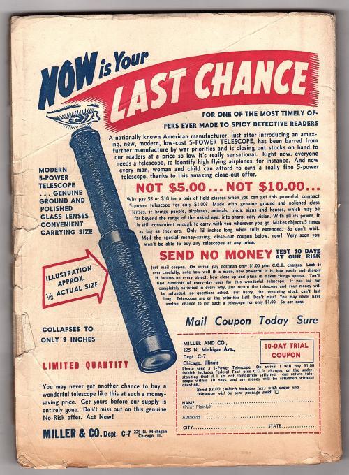 Spicy Detective Dec 1942 Allen Anderson GGA Cvr Robert L Bellem - Pulp ...