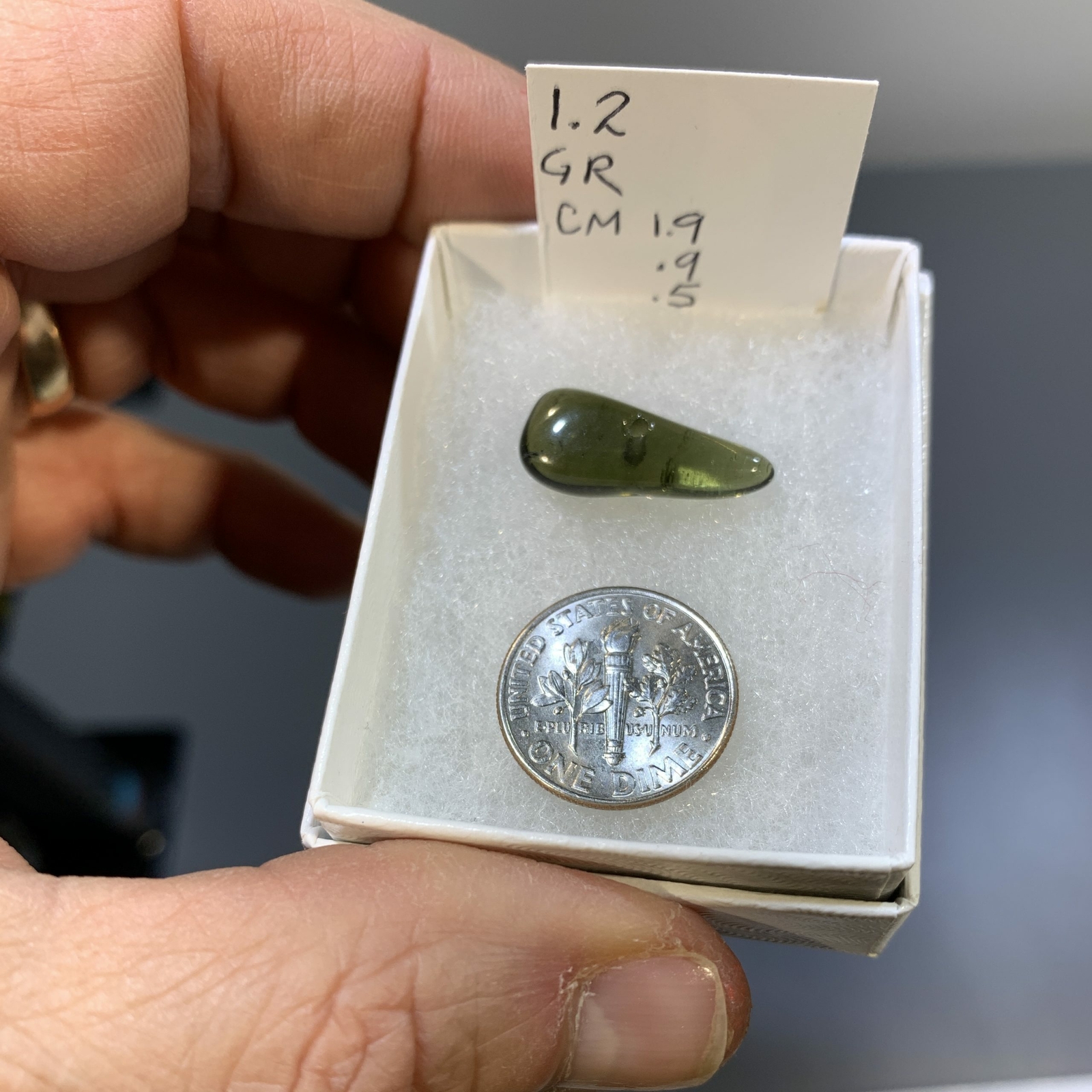 Moldavite bead (tumbled) 'pointer' (1.2gr) healing crystal | eBay