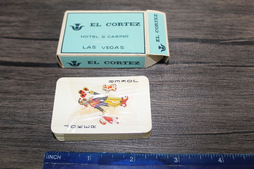 EL CORTEZ HOTEL & CASINO MINIATURE PLAYING CARDS IN ORIGINAL BOX / WRAP ...