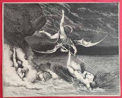 Gravure D'après Dessin de Gustave DORE par ALBERT L'ENFER DANTE ...