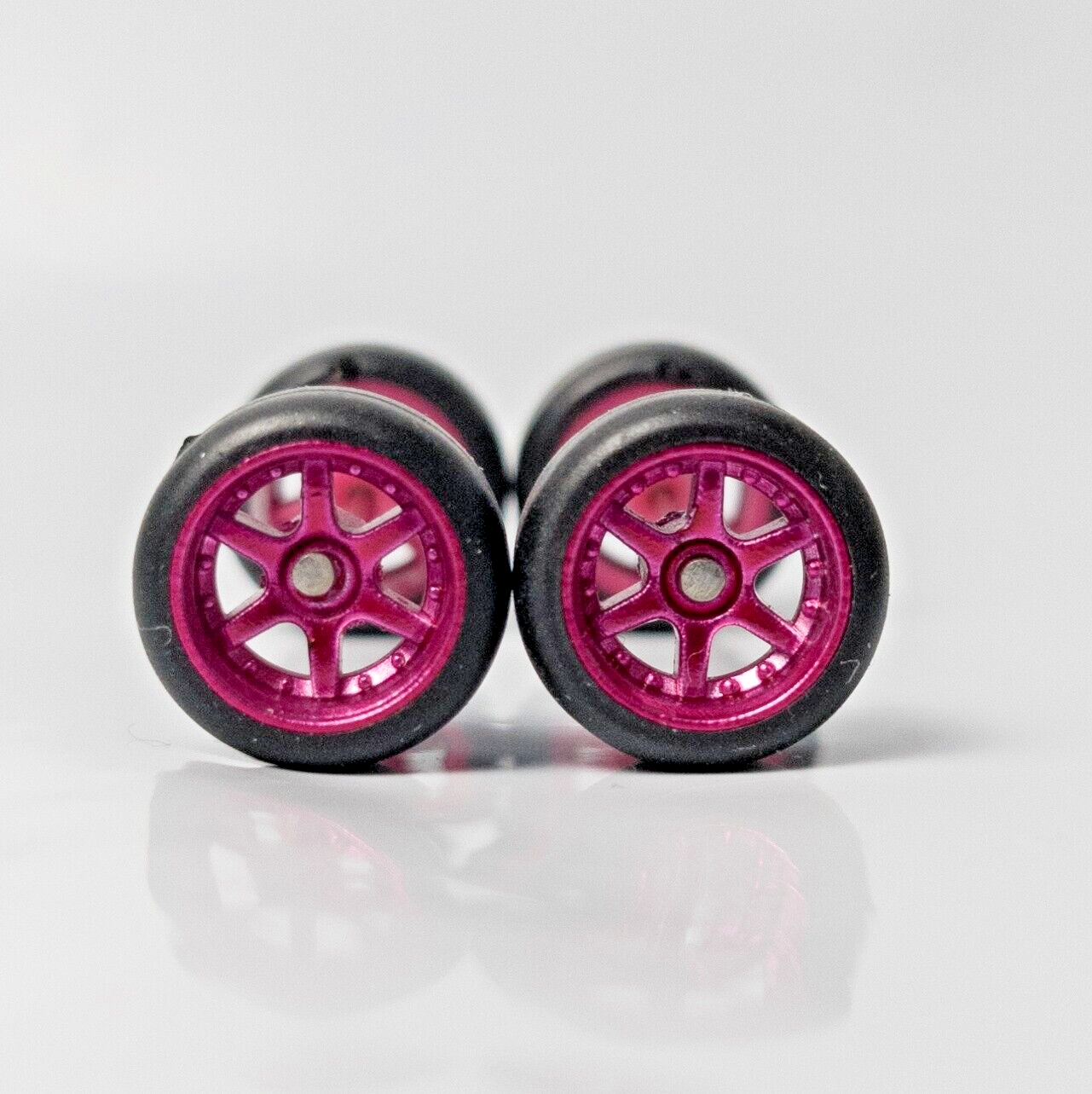 Mexican Pink 6 spoke Real Riders JDM Wheels and Tires Set for Hot ...
