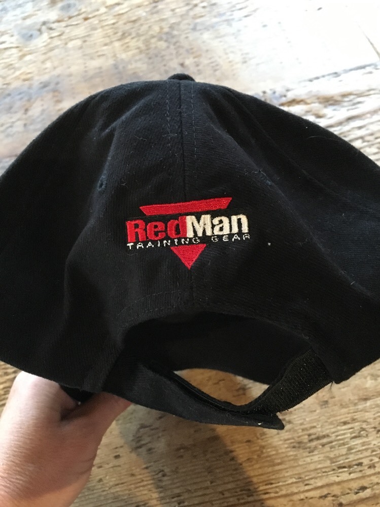 Redman Red Man Training Gear Hat Cap Embroidered Adjustable Black Red ...