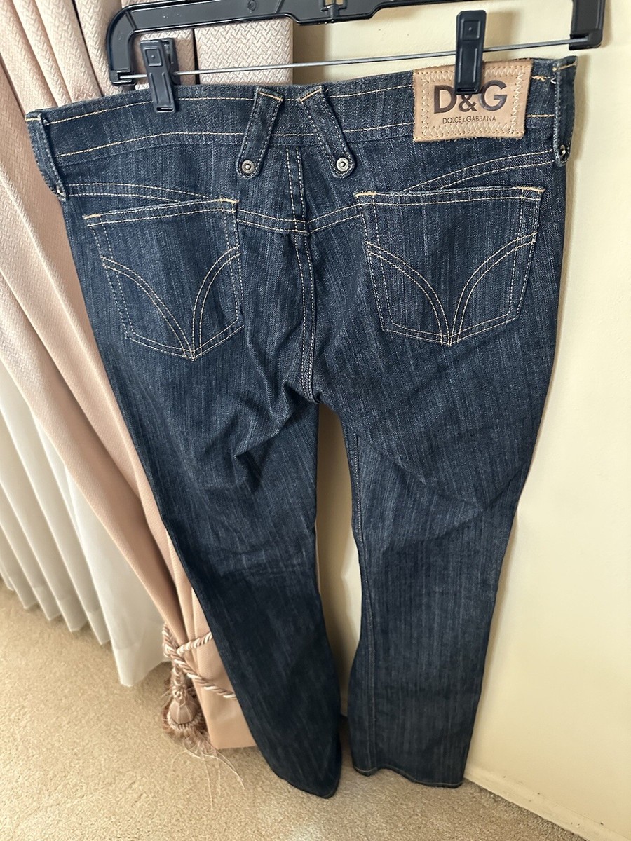 Dolce And Gabbana D&G Lovely Straight Leg Dark Blue Jeans Dolce And Gabbana D&G Lovely Straight Leg Dark Blue Jeans