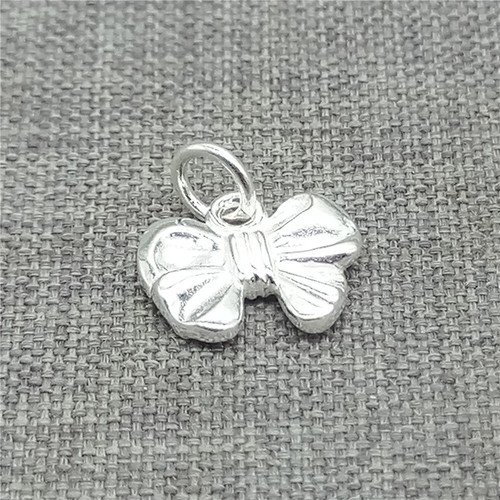 5pcs of 925 Sterling Silver Bow Knot Charms 2-sided for Necklace ...
