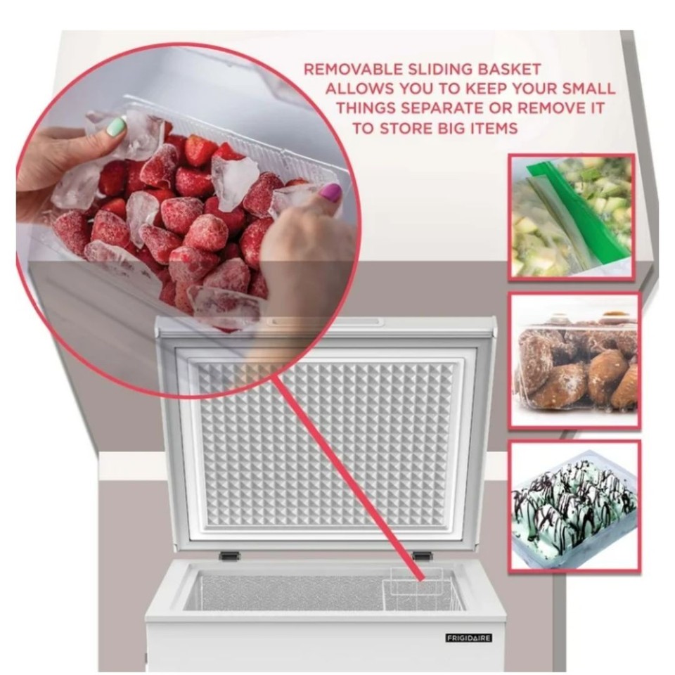 Frigidaire 5.0 Cu. ft. Chest Freezer, White , EFRF5003 New | eBay