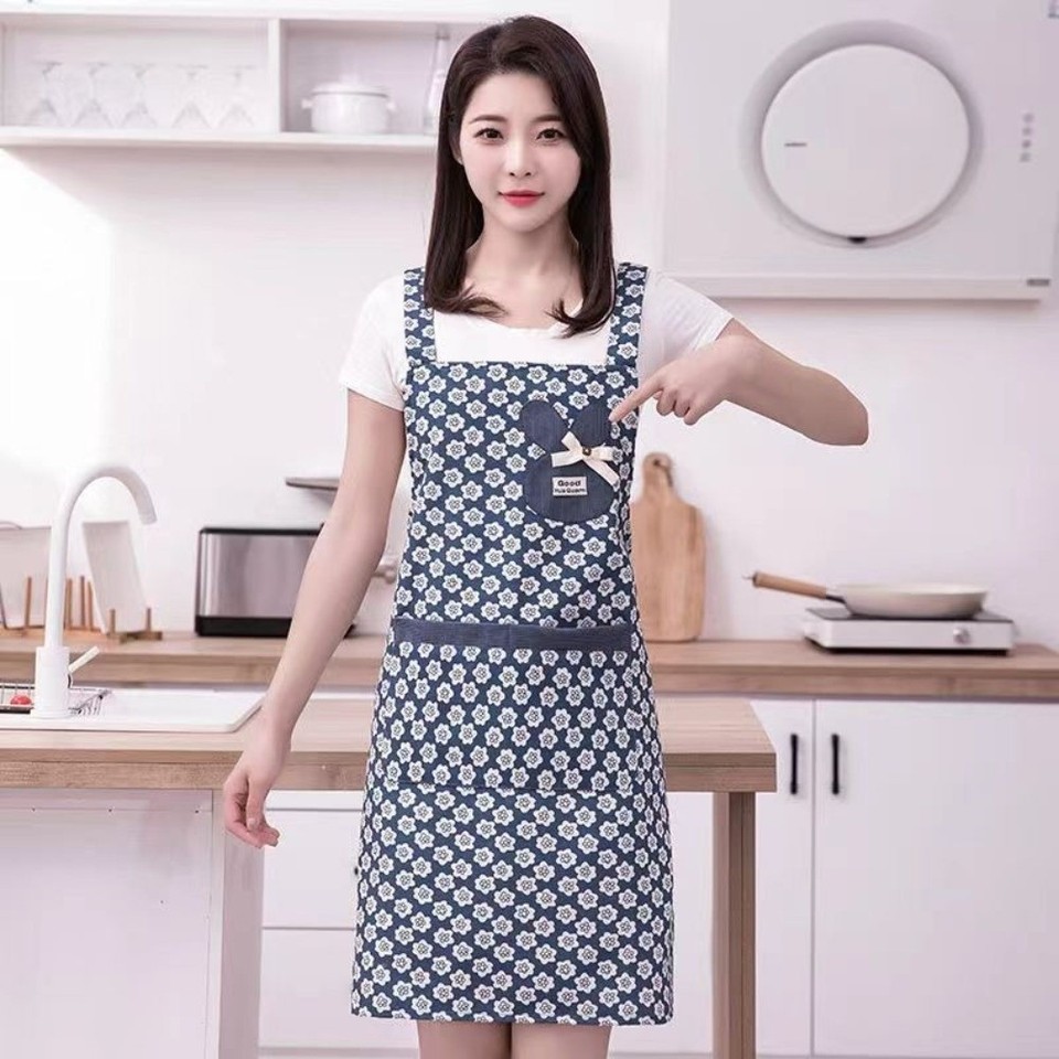 Cotton Chef Apron Wear-resistant Cooking Smock for Women Girl | eBay UK