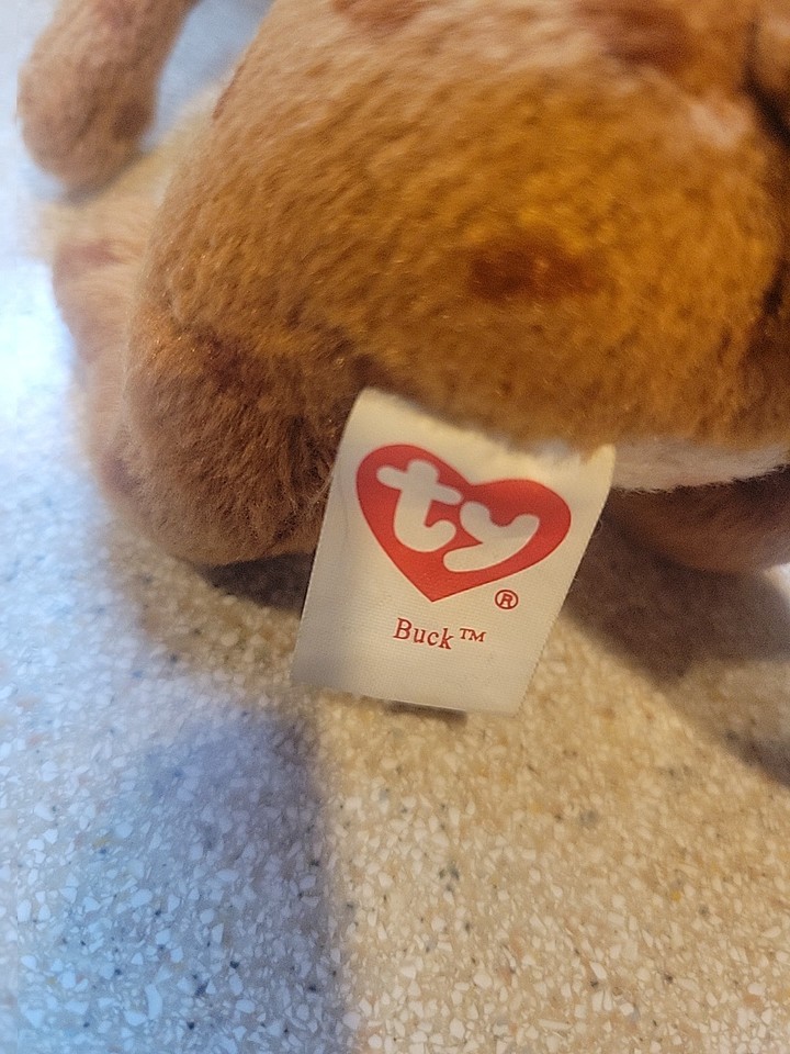 TY Beanie Baby Beanie Babies Ice Age Buck the Weasel 7" Plush ferret ...