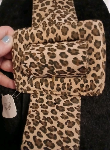 Vtg Express Leopard Leather Belt Womans Medium 35" | eBay