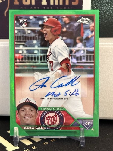 Alex Call 2023 Topps Chrome ROOKIE Green REFRACTOR AUTO /99 RC #AC-AC ...