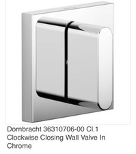 Dornbracht MEM Wall valve clockwise closing control 1/2" in Chrome ...