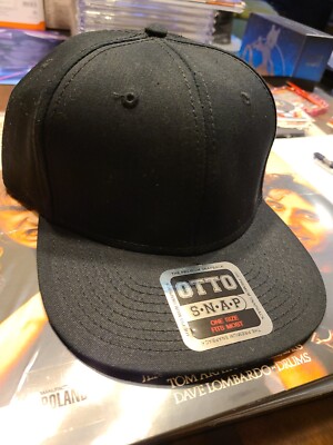Otto Snapback Hat Solid Black | eBay