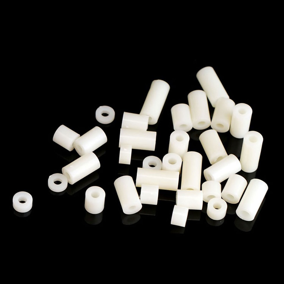 M3 M4 M5 M6 M8 ABS Nylon (Plastic) Spacers Standoff Washer Round Bushes ...