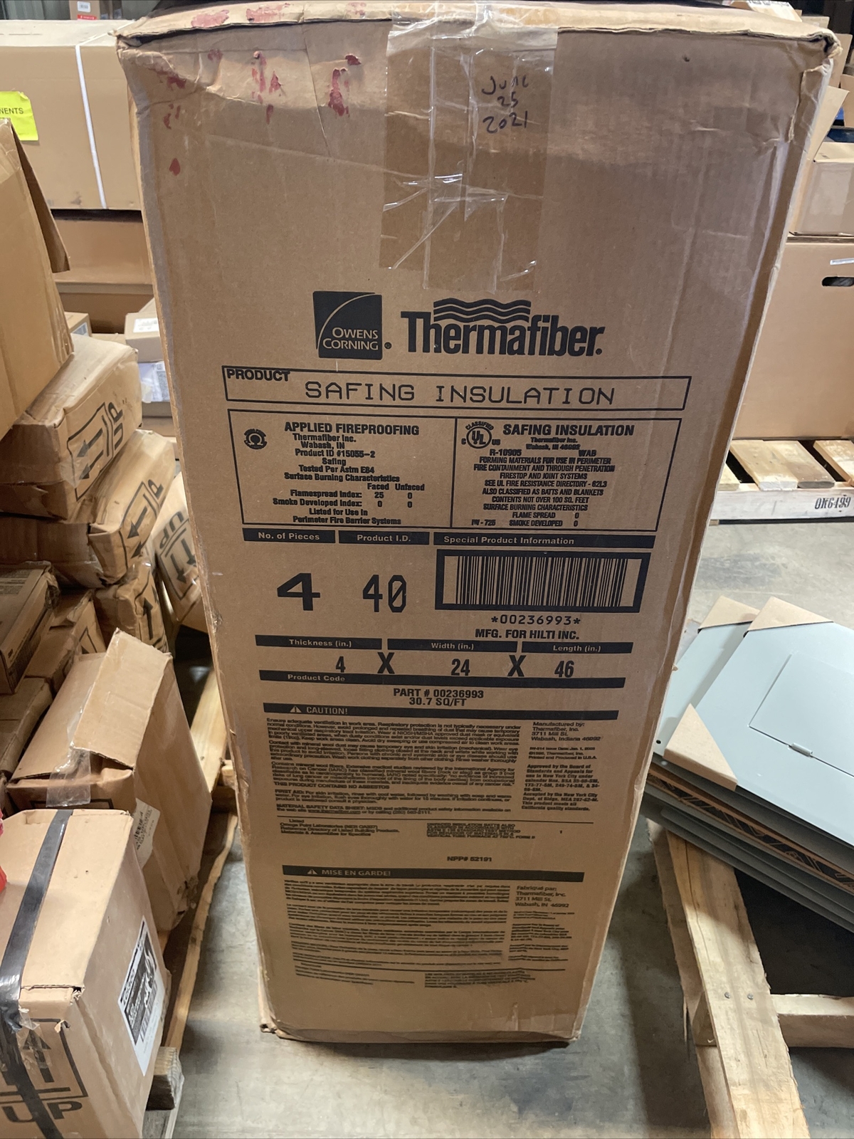 Hilti Owens Corning Thermafiber Safing Insulation Fireproofing ...