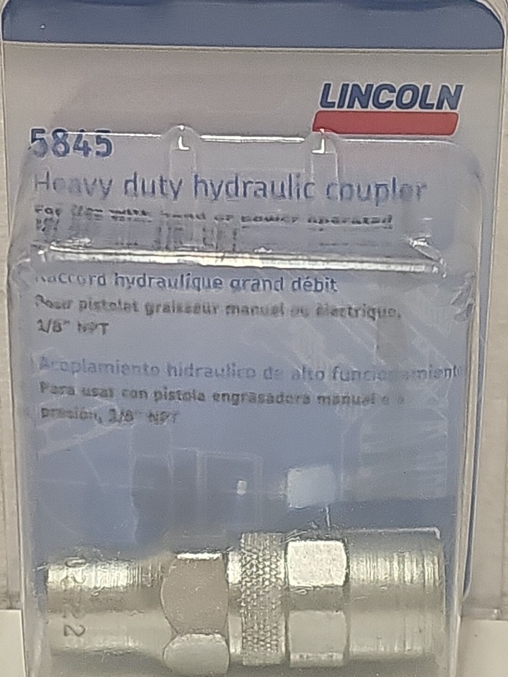 Lincoln 5845 Grease Gun Standard Coupler: 1/8" NPT, 7,500 Operating PSI ...