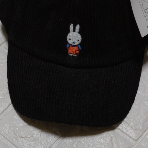 Shimamura Miffy Hat luffy Winter Black Cap Bunny Warm 56.5 - 58.5cm New ...