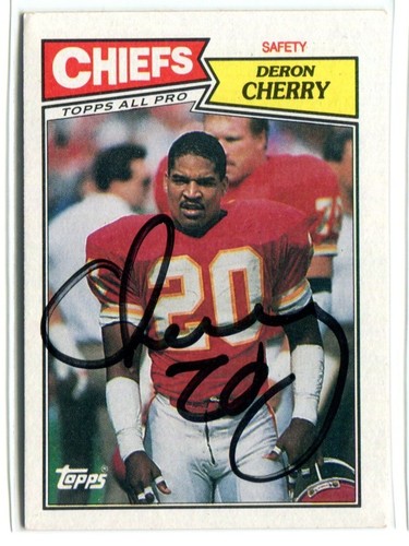 DERON CHERRY 1987 Topps Football Authentic Autograph #171 | eBay