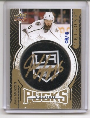 2017-18 UD Trilogy Jake Muzzin Signature Pucks Team Logos Auto Card /18 ...