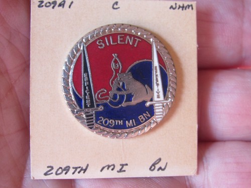 Orig Military Intel 209th MI Bn Theater Made Unit Crest Insignia DUI DI ...