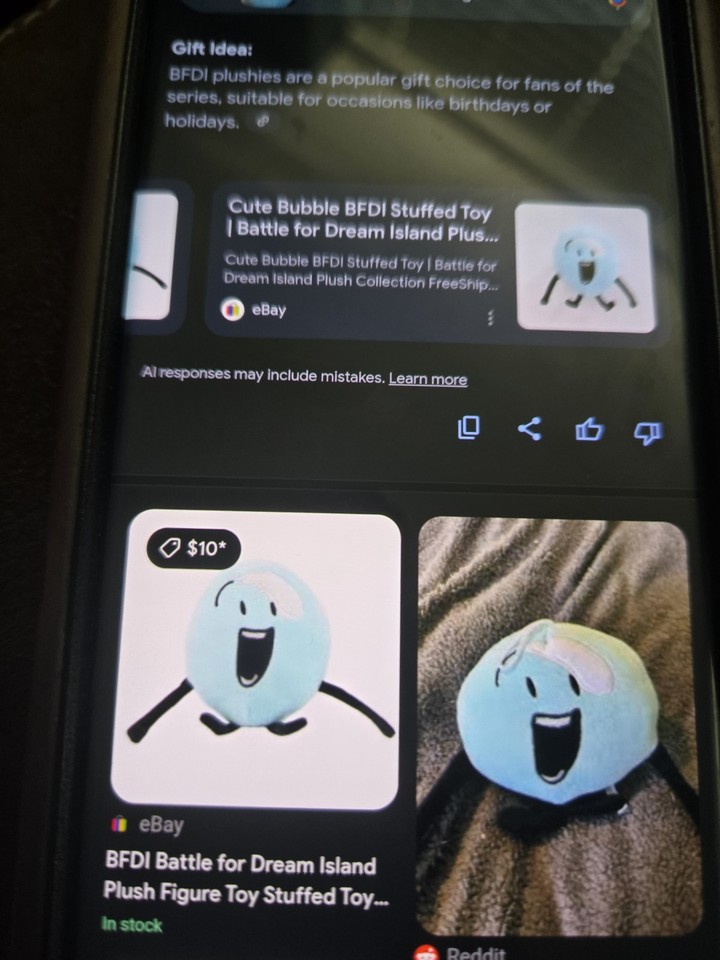 BFDI Plushie Bubble and blocky used plush toys to add to your ...