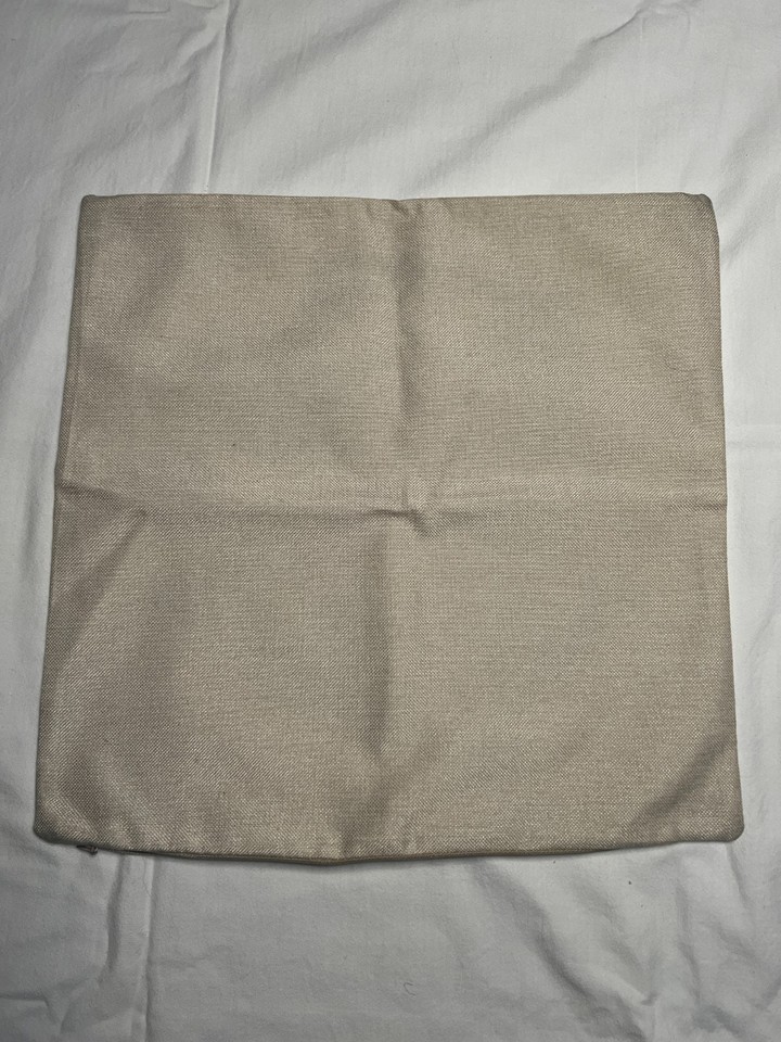 ONE Preowned Christmas Pillow Cover 18x18" Zipper Closure Linen Country ...