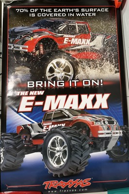 TRAXXAS THE NEW E-MAXX POSTER RARE! 23”x36” New Old Stock, Sealed | eBay