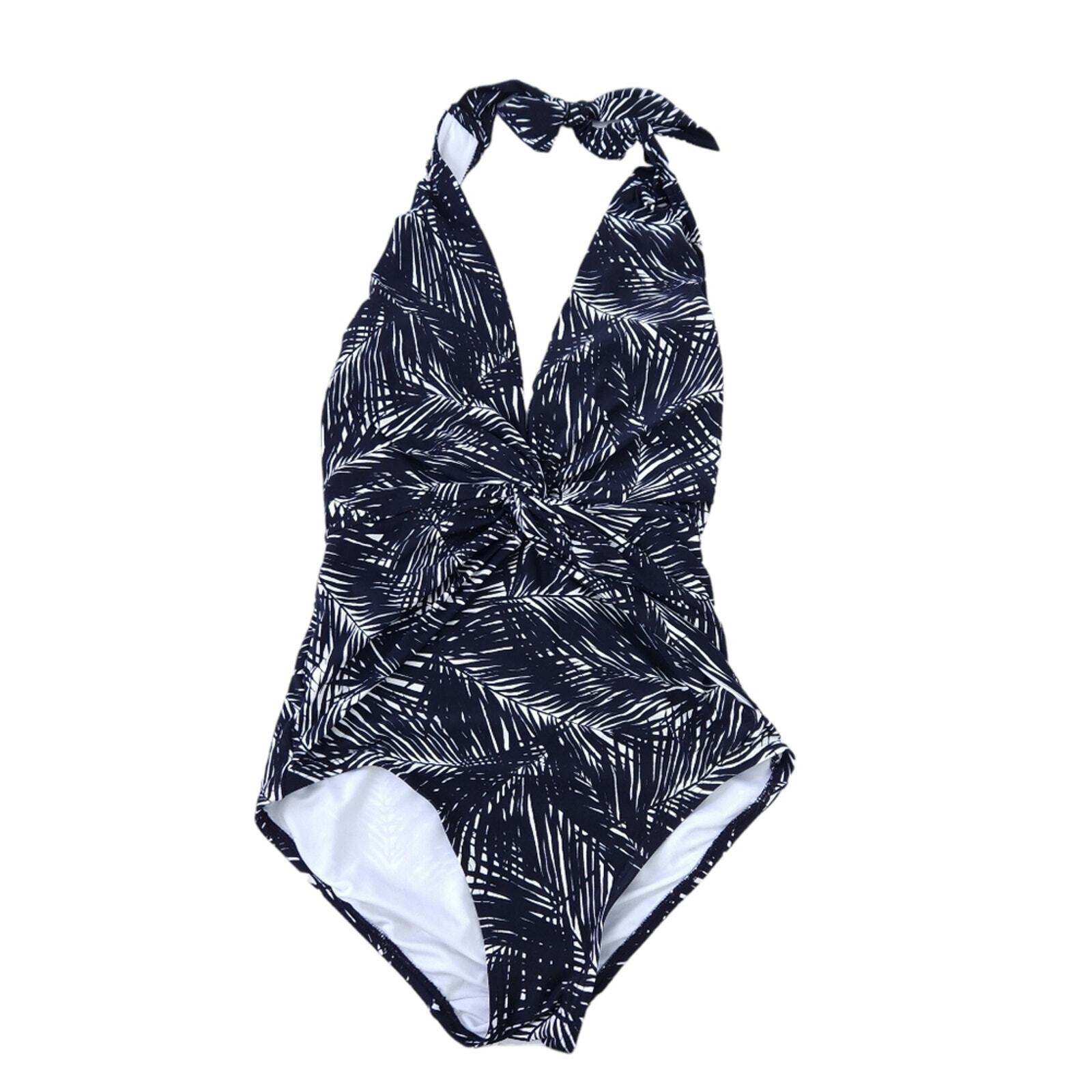 MICHAEL Michael Kors One Piece Halter Swimsuit Size 6… - Gem