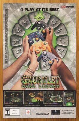 2002 Gauntlet: Dark Legacy Gamecube Print Ad/Poster Official RPG Art ...