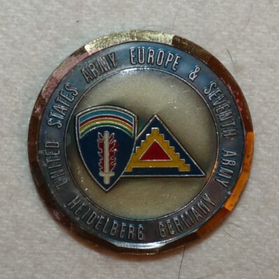 US Army National Guard Europe USAREUR & 7th Army Germany Challenge Coin ...