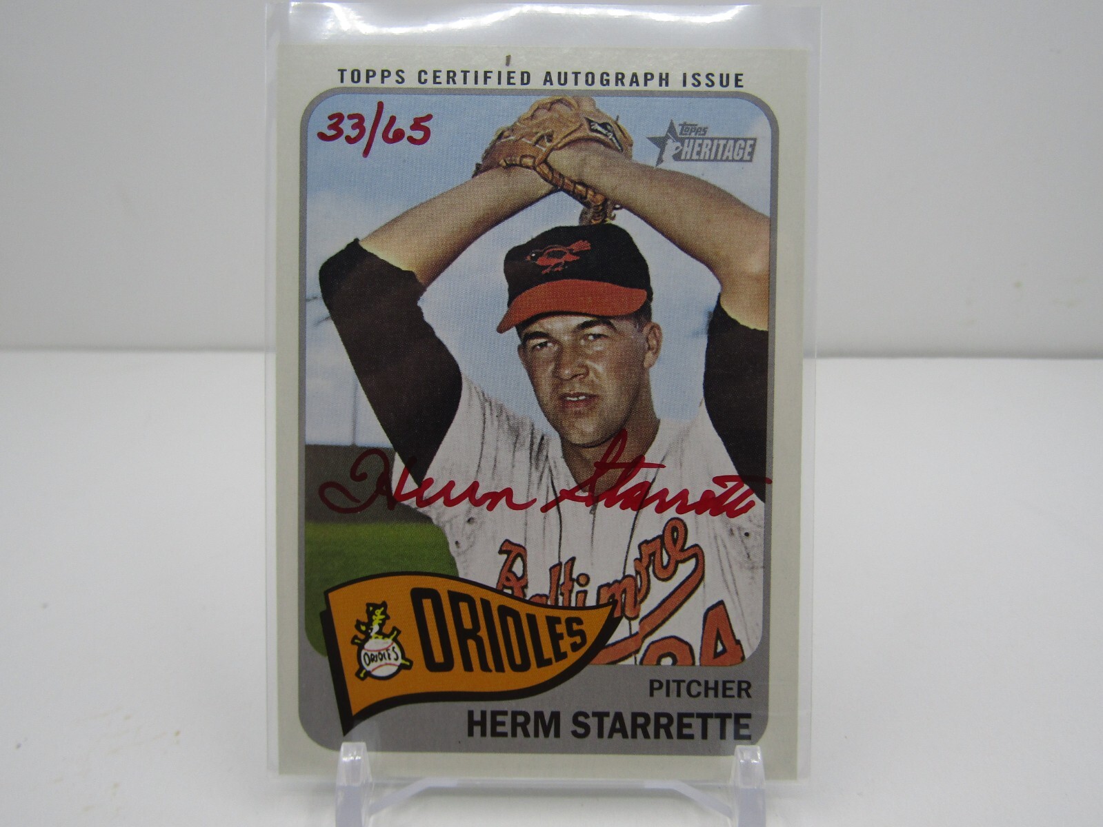 2014 Topps Heritage - Real One Autographs Red Ink #ROA-HS Herm ...