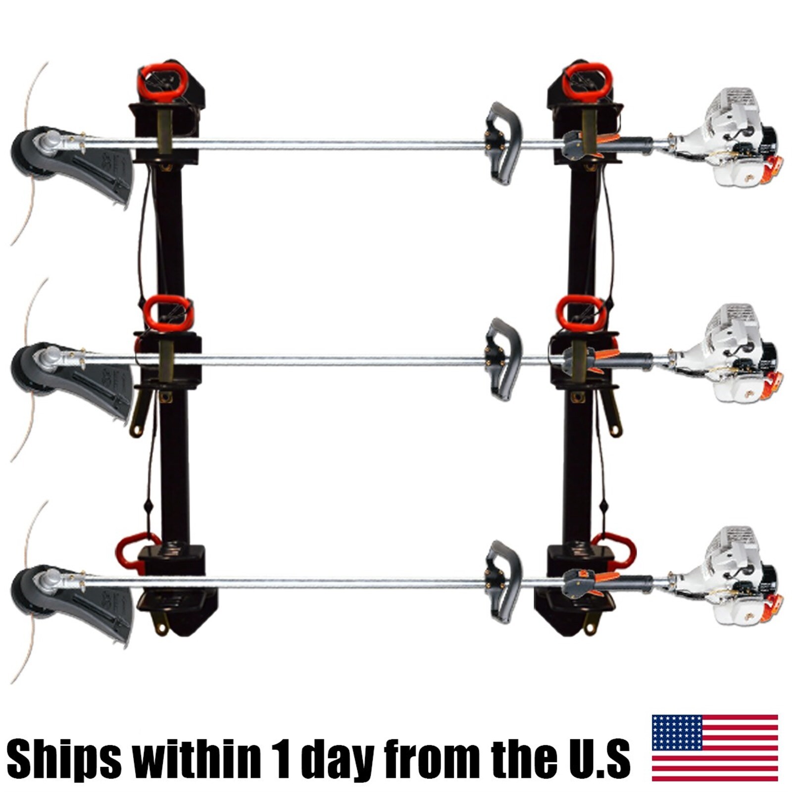 3 Place Weedeater Trimmer Trailer Rack Enclosed Trailers Lockable Vinyl ...