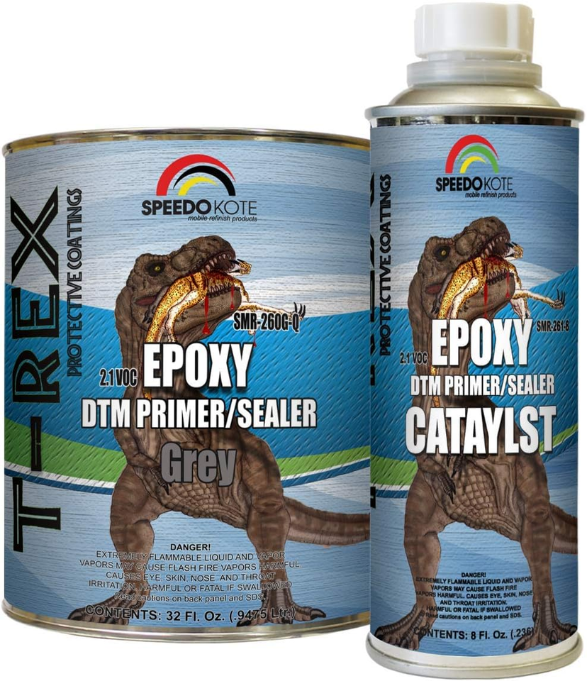 Speedokote Epoxy Fast Dry 2.1 Low Voc DTM Primer & Sealer Gray Quart ...