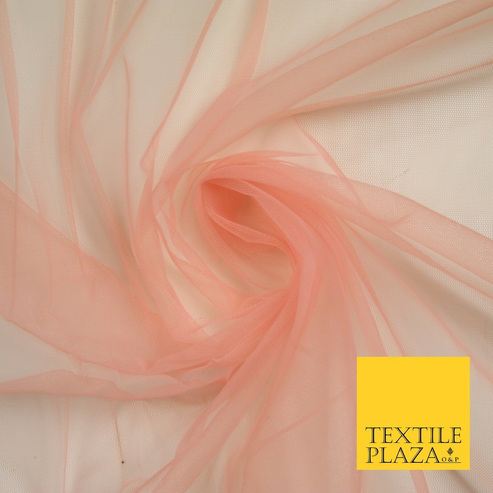 OVER 90 COLOURS - Soft Plain Sheer Tulle Net Fabric Tutu Fairy Veil ...