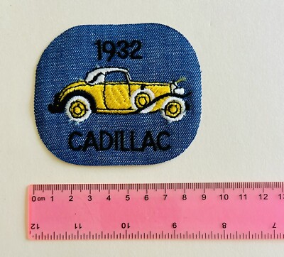 Vintage 1932 Cadillac 🚙 Iron On Patch Embroidered Iron On Patch | eBay