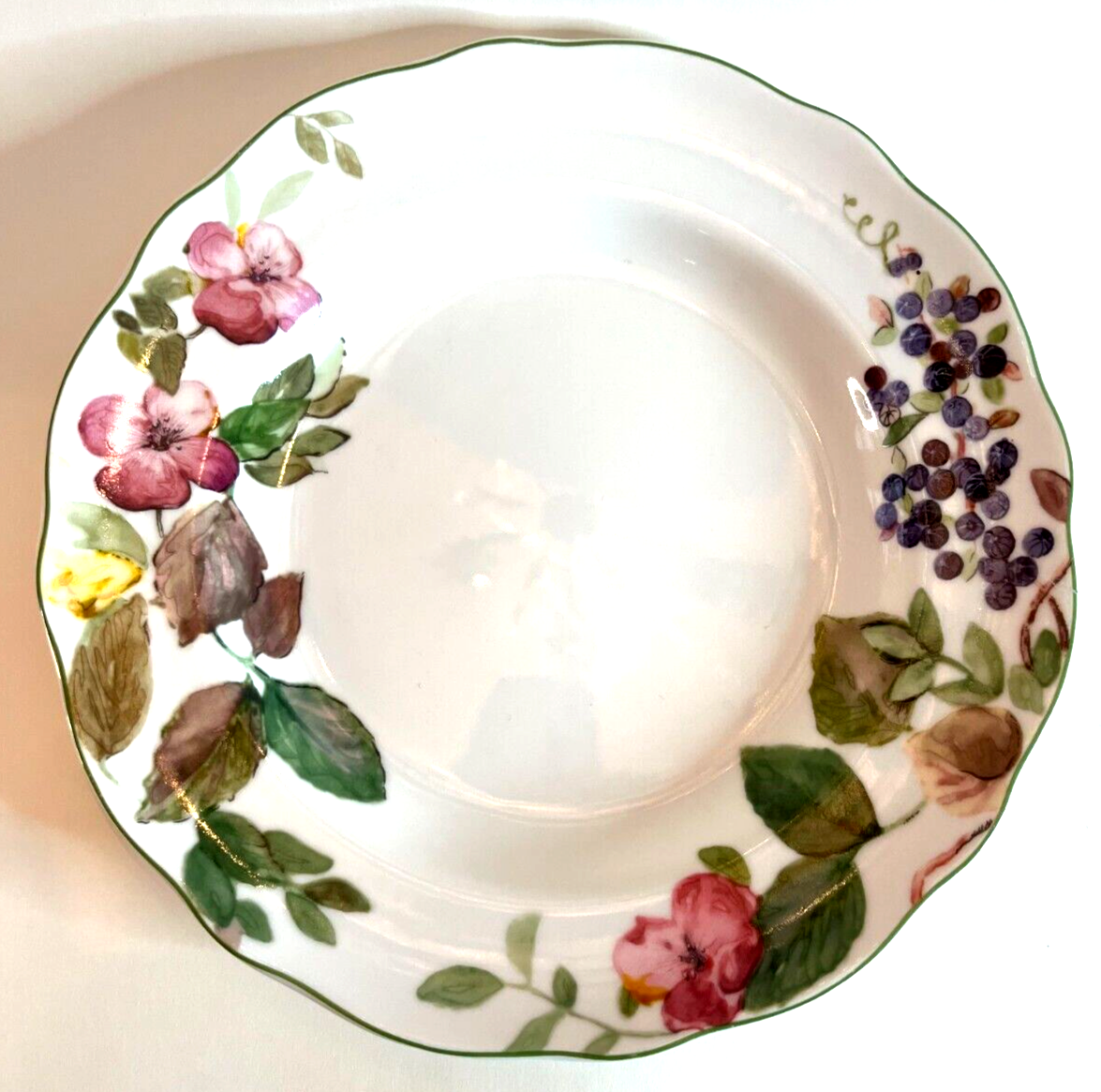 Charter Club Home Wild Flowers Dinner Plate 11 1/4 In Berries Flowers ...