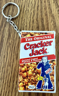 Keyring Cracker Jack mini box Keychain W/Prize Inside-1996 Basic Fun ...