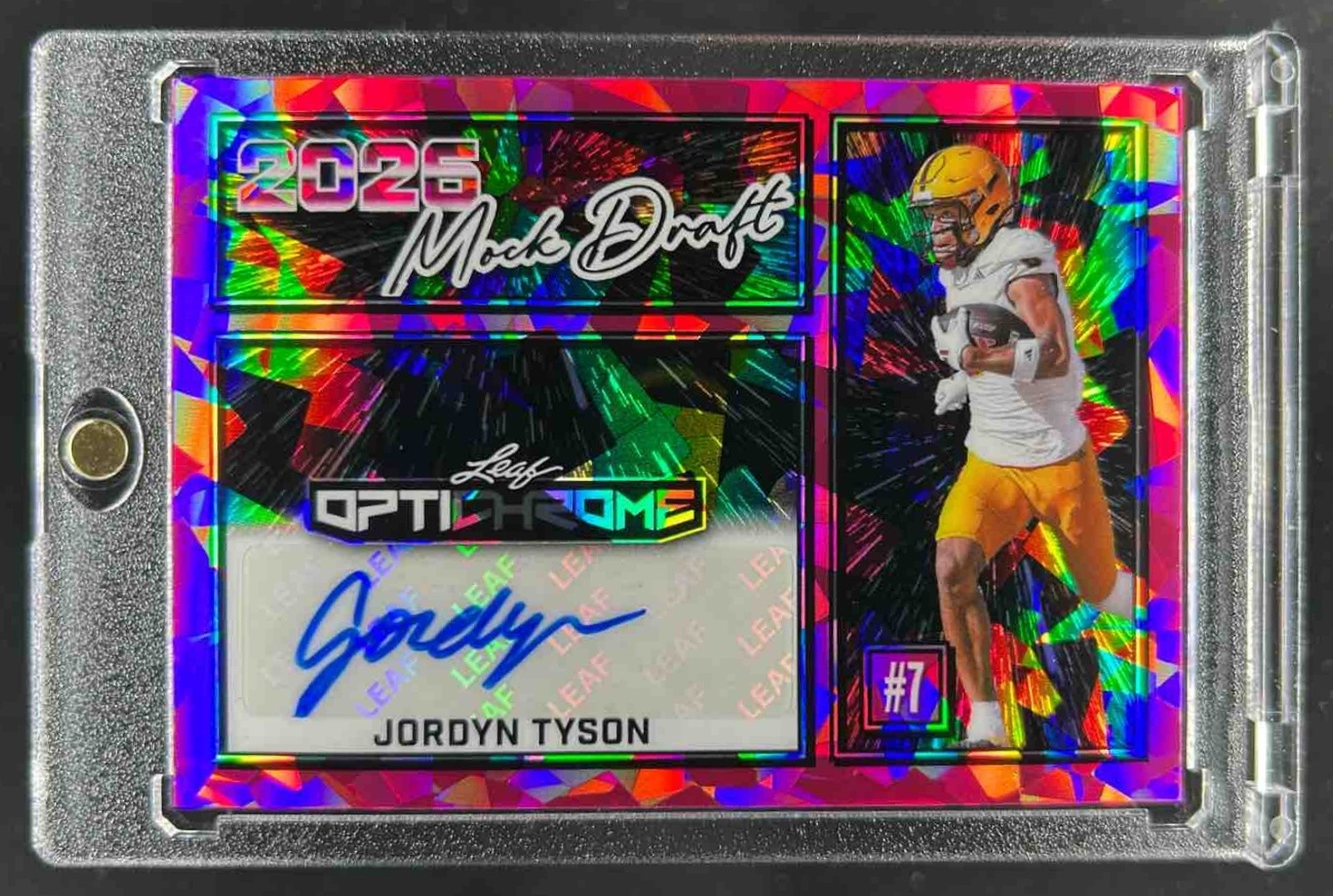 Jordyn Tyson 2025 Leaf Optichrome #MA-JT1 2026 Mock Draft Autographs ...
