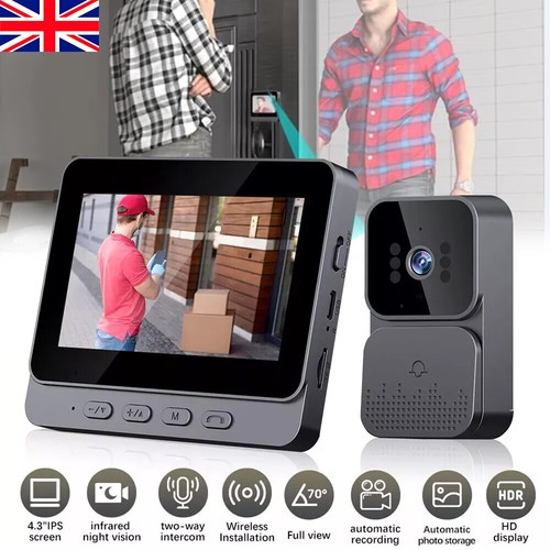 Wireless Video Doorbell WiFi Smart Phone Camera Door Bell Ring Intercom Security | eBay UK