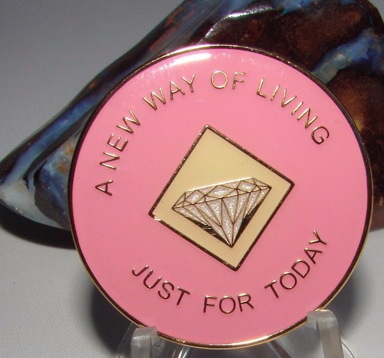 Narcotics Anonymous PINK 13 Year Medallion Clean NA Token Chip Coin ...