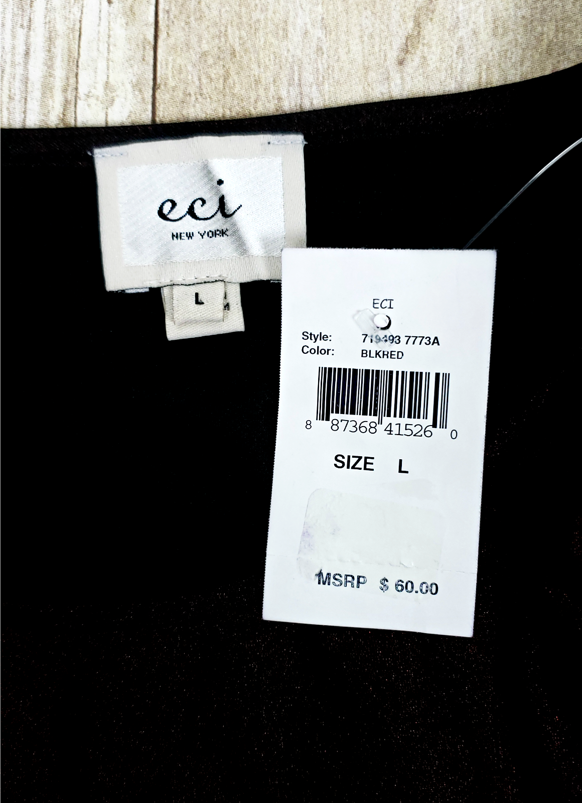 eci NY Shift Dress Black Red Holiday Metallic 1/2 Sleeve Cold Shoulder ...