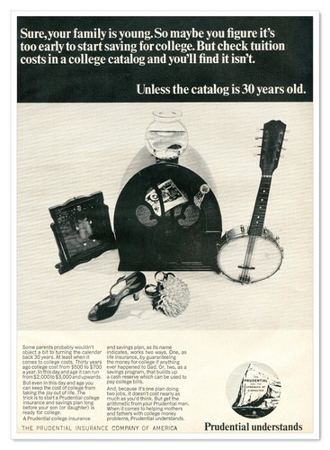 Prudential College Insurance & Savings Plan Vintage 1968 Full-Page ...