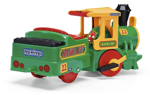 Peg Perego Santa FE 6v Electric Ride on Train Set Green Ed 1077 for ...