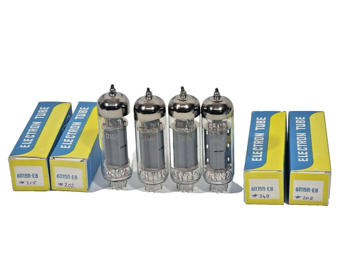 MATCHED QUAD 6P15P-EV /EL83/ SV83/ TUBES LONG LIVE/ GOLD GRID/ OTK ...