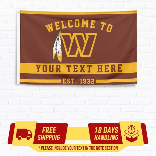 Personalized Washington Commanders 3x5 ft Flag Custom Football Welcome ...